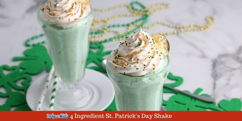 Quick and Easy 4 Ingredient Shamrock Shake | Indy with Kids